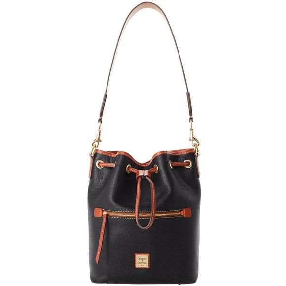 Dooney & Bourke | Bags | Dooney Bourke Pebble Grain Drawstring Shoulder ...